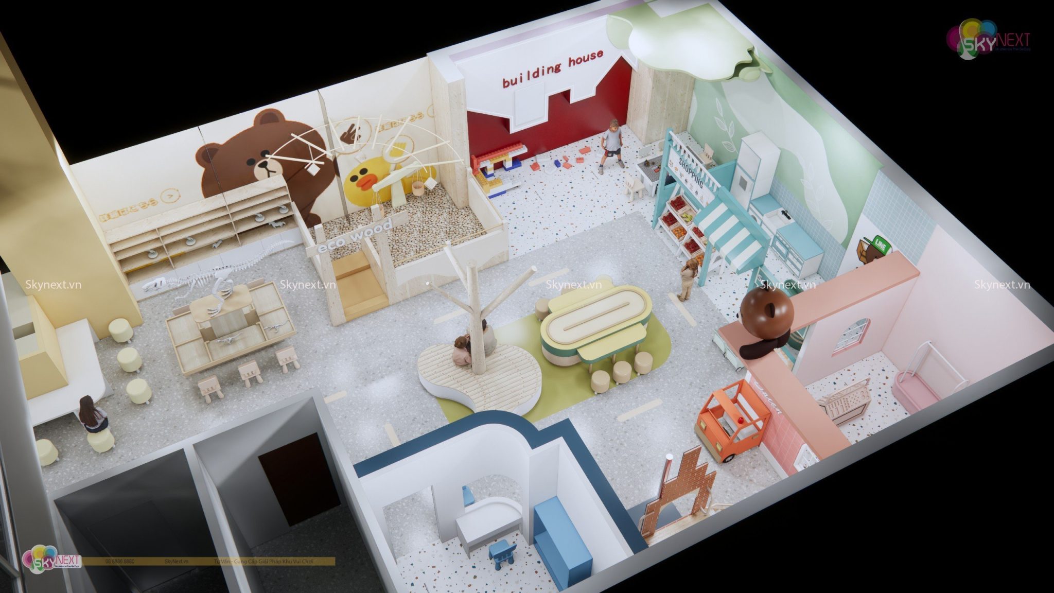 Khu Vui Chơi Teddy Premium Kidsplay Cafe Đầy Thú Vị Tại Long Biên